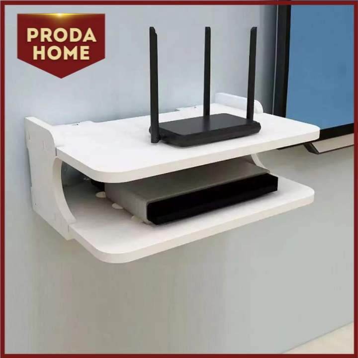 Wall set top box rack punching living room TV router atorage box wall ...