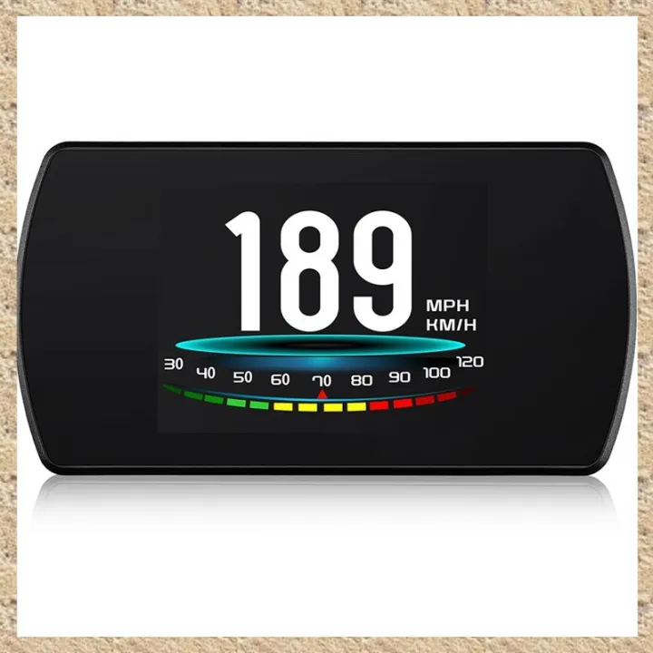 P12 Car Digital OBD Gauge HUD Digital Meter TFT HD Display Speed Clock ...