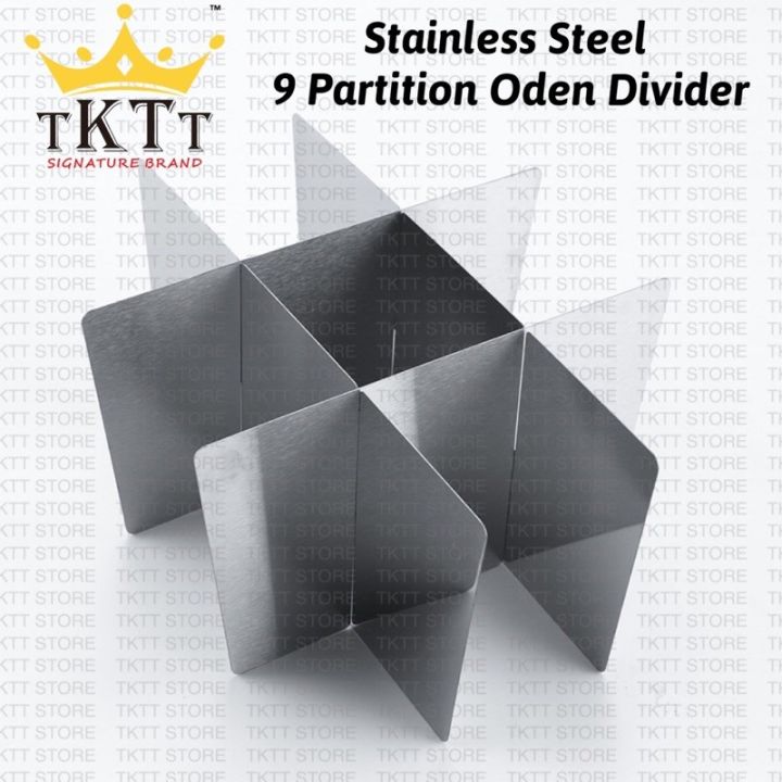TKTT Stainless Steel 9 Grid Oden Cooker Partition Kanto Divider Yong ...