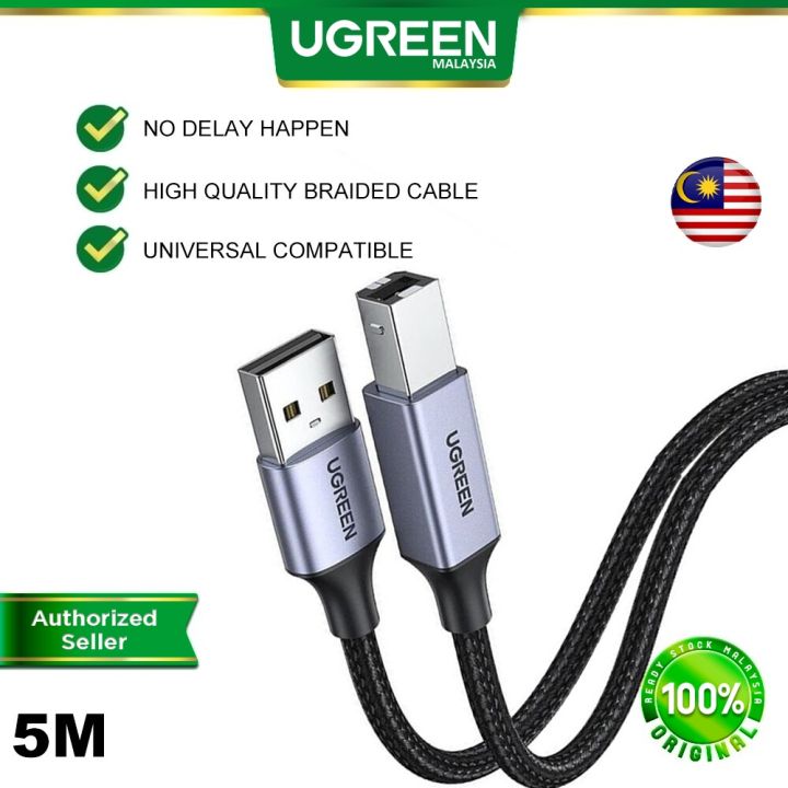UGREEN USB A to USB Type B 2.0 Printer Cable No Delay Nylon Briaded ...
