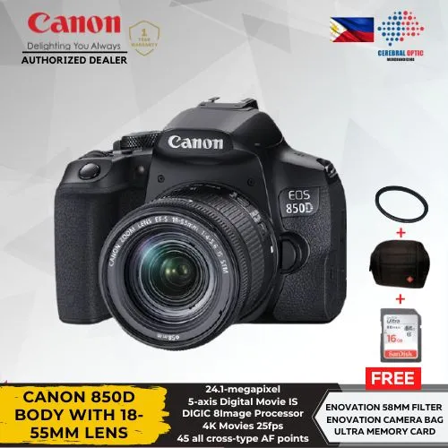 Canon EOS 850D Body (with 18-55MM Kit Lens) - Cerebral Optic ...