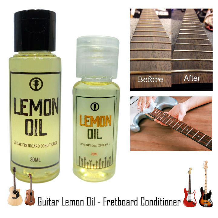 Lemon Oil Guitar Fretboard Conditioner FREE Wiping Cloth 30ml 20ml ...