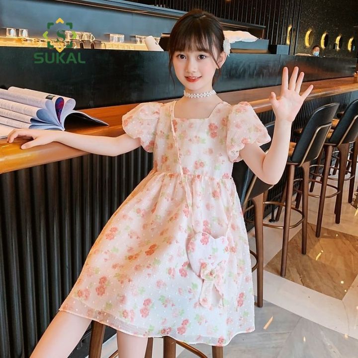 SUKAL ชุดเจ้าหญิงของสาวๆ ชุดเด็กผู้หญิง ฤดูร้อน ชุดเจ้าหญิงเด็กโต ...