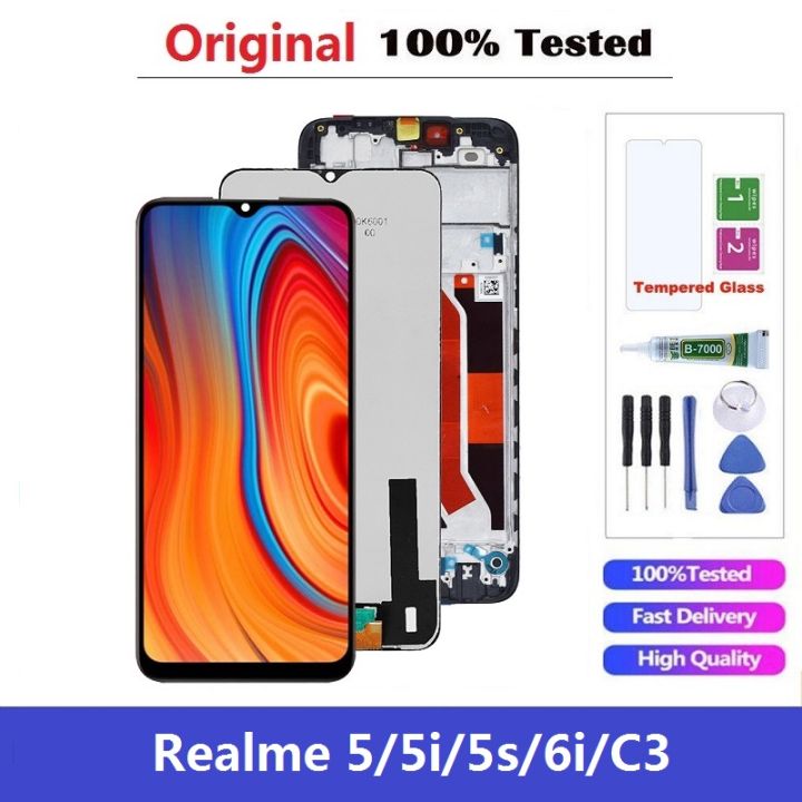 100% Original LCD Screen For Realme 5 5i 6i C3 LCD Screen and Touch ...