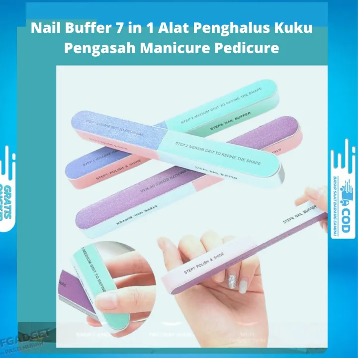 Nail Buffer 7 in 1 Alat Penghalus Kuku Pengasah Manicure Pedicure ...
