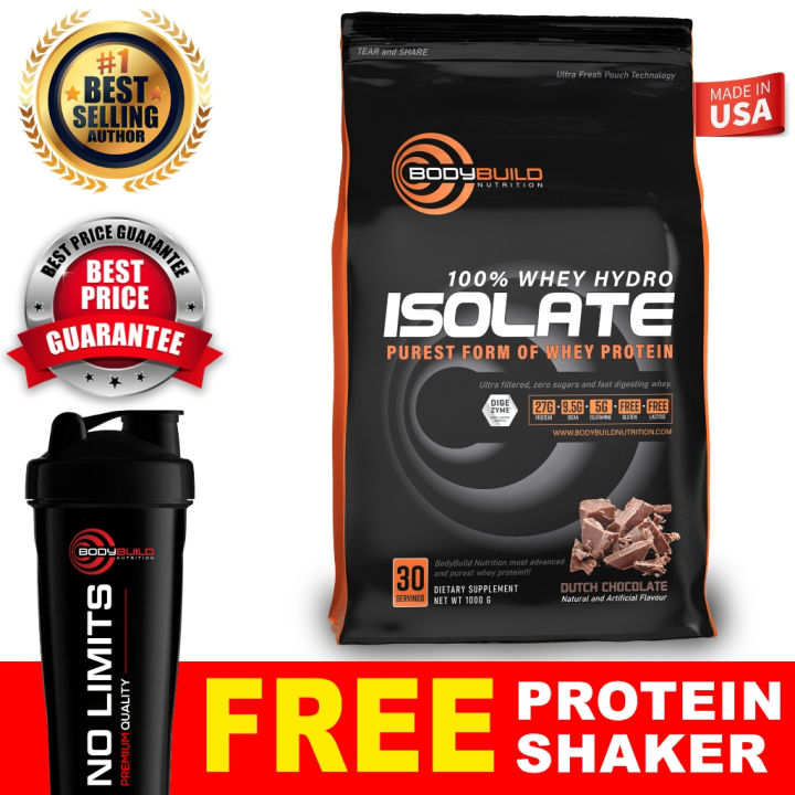 BodyBuild 100 Whey Hydro Isolate 2.2lbs Purest Fo Of Whey Isolate With ...