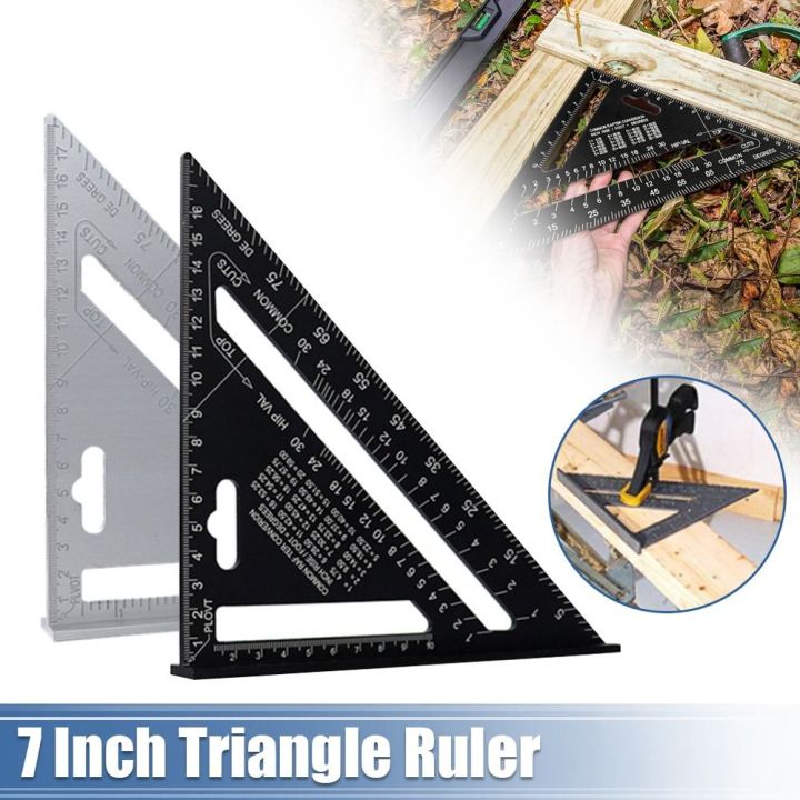 ROOMH 90 Degree Protractor Carpenter Ruler Square Ruler Tri-Square ...