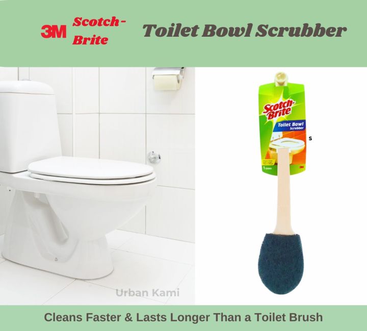 ( Free Kitchen Towel )3M Scotch Brite 7738 Toilet Bowl Scrub with ...