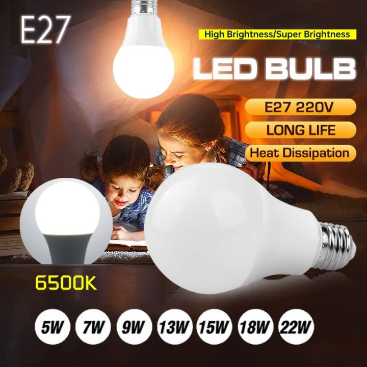 【PH Stock】6500K E27 LED Bulb Energy Saving Super Brightness Bulb Lights For Ceiling 3W 5W 7W 9W ...