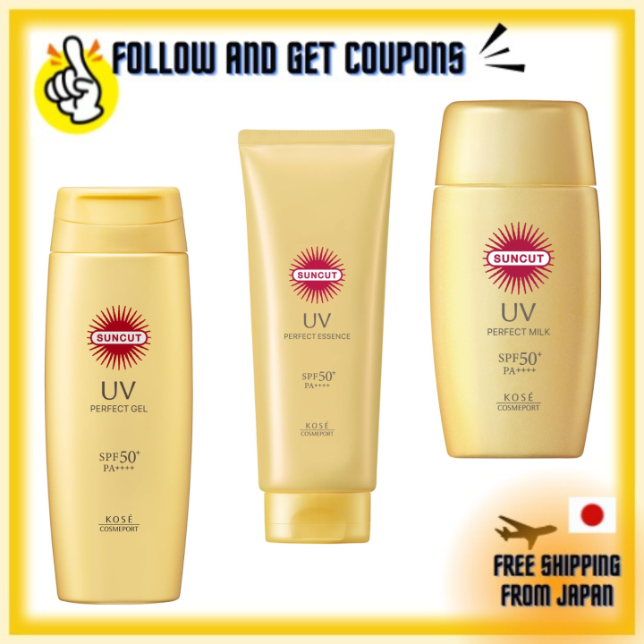 【Direct From JAPAN 100% Original】KOSE Suncut Perfect UV Milk 50ml/Gel 120g/essence 120g Beauty ...