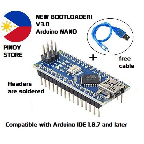 Arduino Nano V3.0 Atmega328P with free cable New bootloader CH340G | Lazada PH