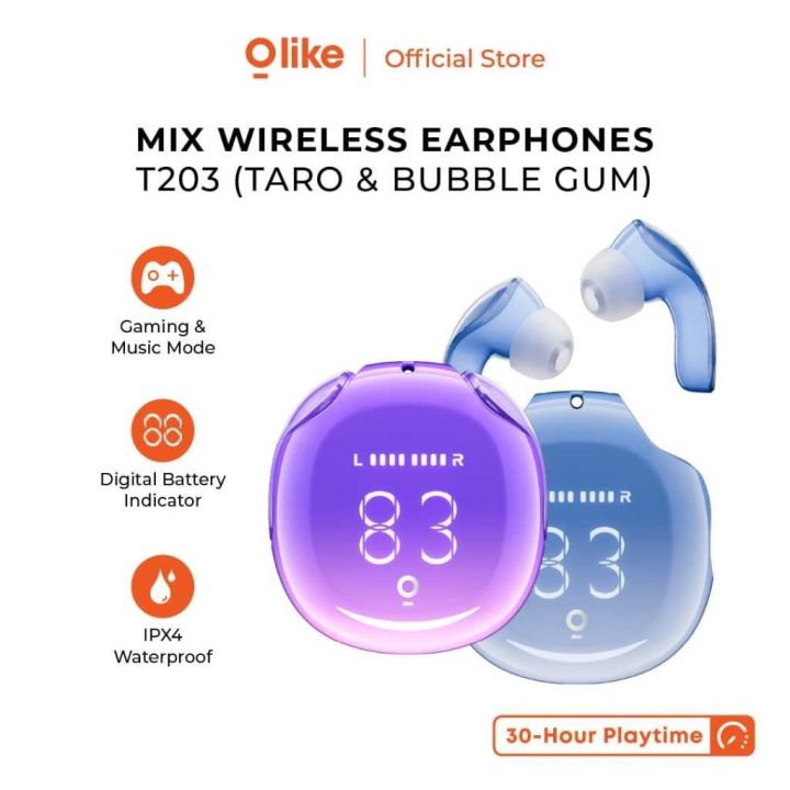 Olike MixWireless Earphone TWS T203 HD Immersive Audio Bluetooth 5.3 30 ...