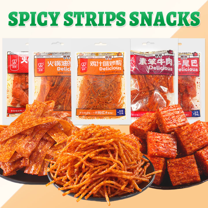 7 In 1 Mix Latiao Spicy Strips Snacks Chinese Snack Foods (102g/Pack ...