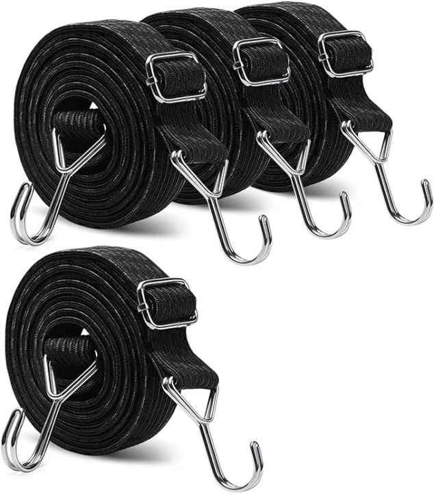 1pack Luggage Binding Rope 4m Baggage Cord with Hook,Elastic Bike ...