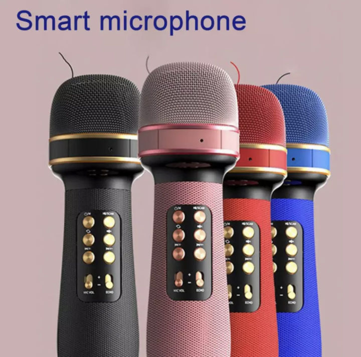 100% Original AMZ WS898 Double Speaker Wireless Bluetooth Microphone Audio Speaker 2-In-1 ...