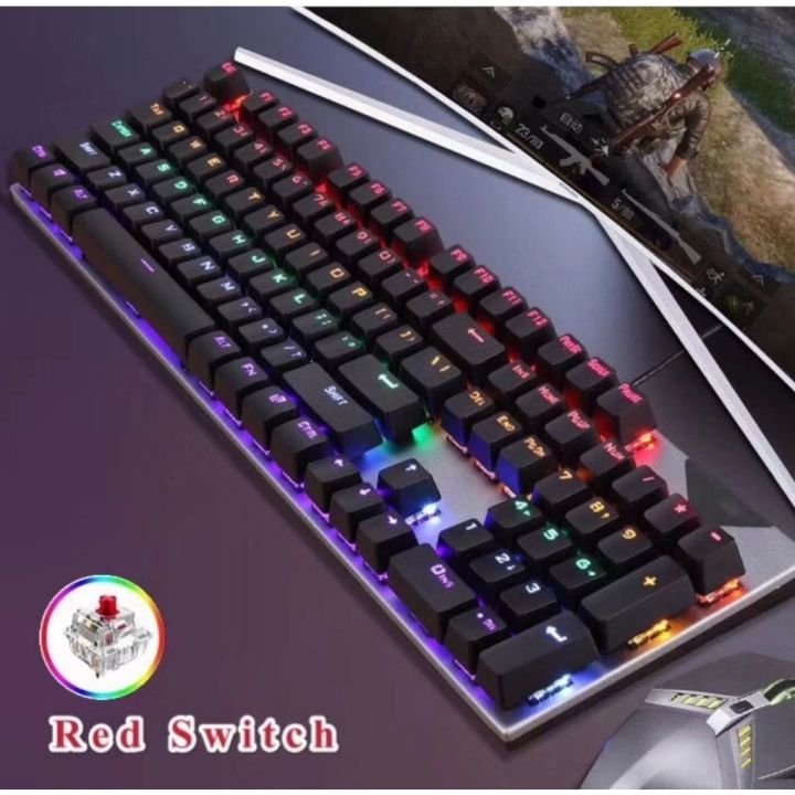 JK300 104 Key Metal Mechanical Gaming Keyboard | Lazada PH