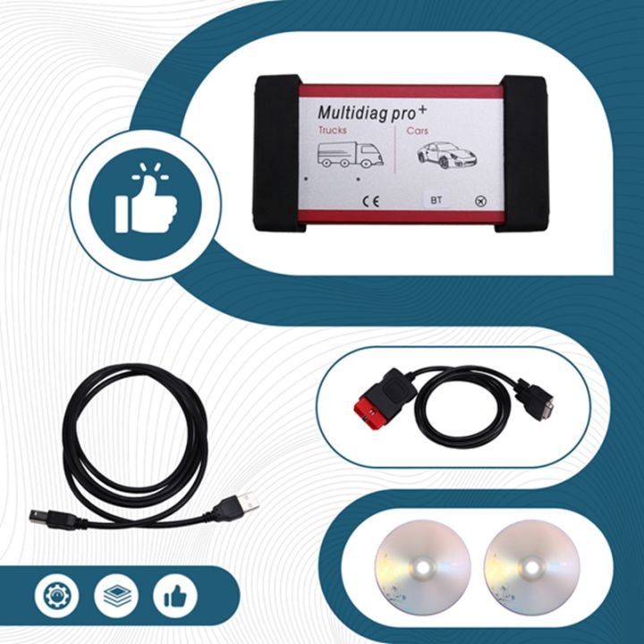 (ZFVI) Car Truck Diagnostic Tool Multidiag Pro+ PCB TCS Bluetooth OBD2 ...
