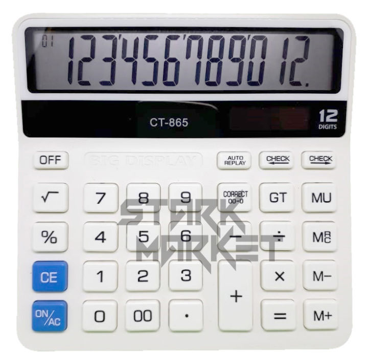 CT 865 - Kalkulator 12 Digit - Check And Correct - Kalkulator Pasar ...
