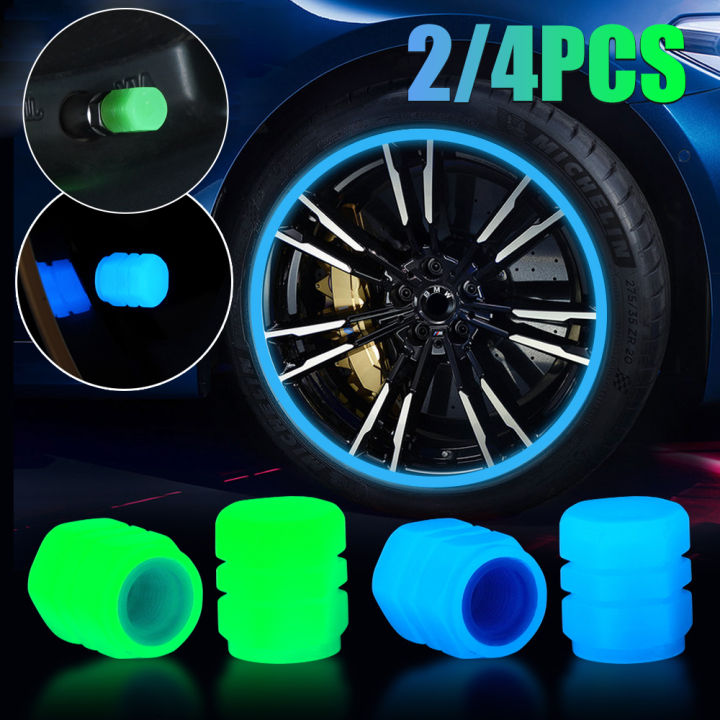 Universal Luminous Tire Valve Cap Car Wheel Hub Glowing Dust-proof ...