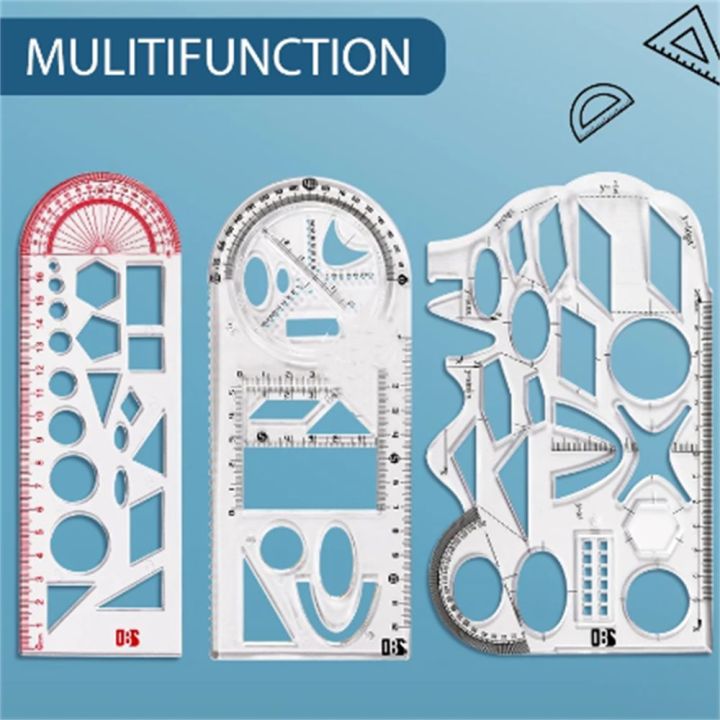 SHI YUN Multifunctional Geometric Ruler Mathematics Drawing Rulers ...