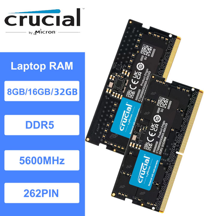 Crucial RAM 8GB 16GB 32GB 48GB DDR5 5600Mhz 1.1V 262Pin SODIMM Laptop ...