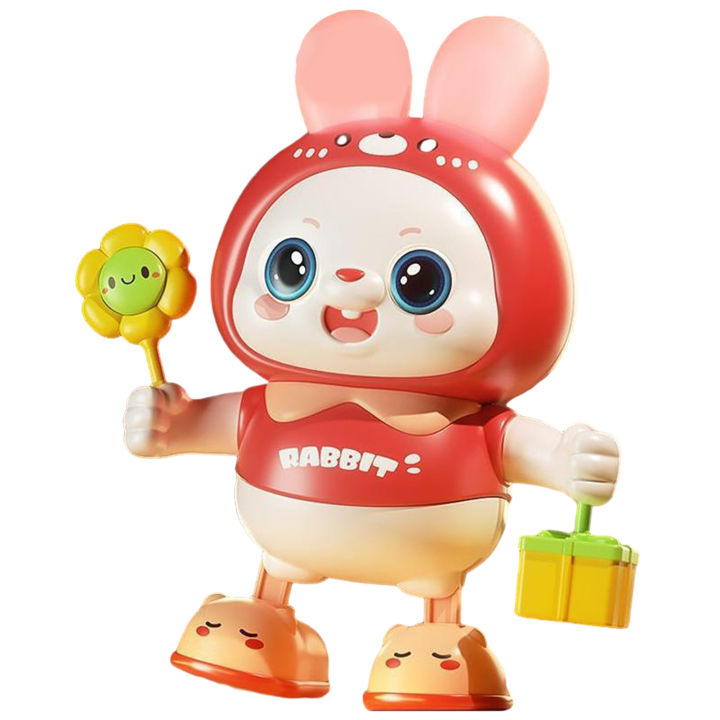 Blinking Rabbit Toy Adorable Battery-powered Dancing Rabbit Toy with ...