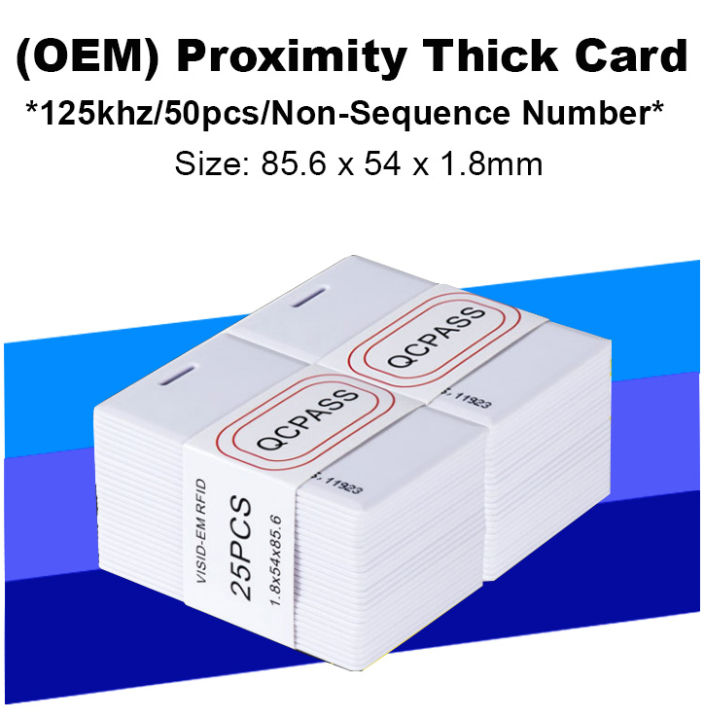 RFID 50pcs (No Brand) 125khz Proximity Card (Thick Card) (Non-Sequence ...