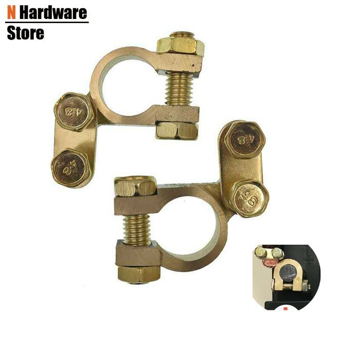 2PC Car Brass Battery Terminal Clamp Clips | Lazada PH