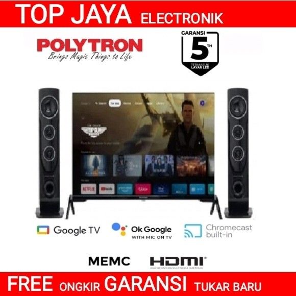 LED TV POLYTRON 32 INCH SMART GOOGLE TV BARU BERGARANSI RESMI - Dus ...