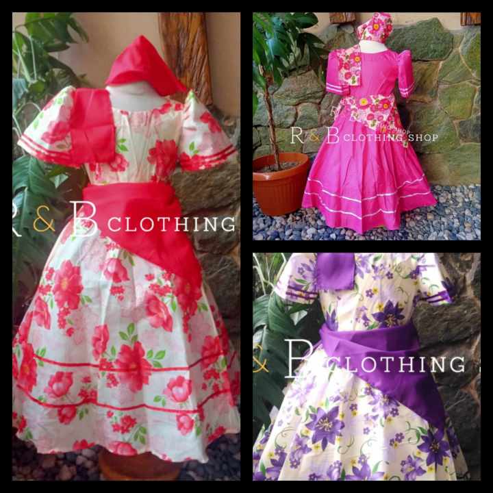 BUWAN Ng WIKA / Balloon style Filipiniana with peticot for kids | Lazada PH