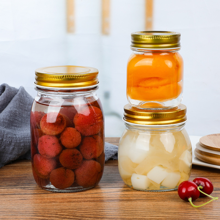 KD Wide Mouth Mason Jars with Gold Lid Screw Cap | Lazada PH