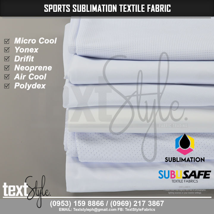 Textstyle White Sports Sublimation Textile Fabric SubliSafe Full ...