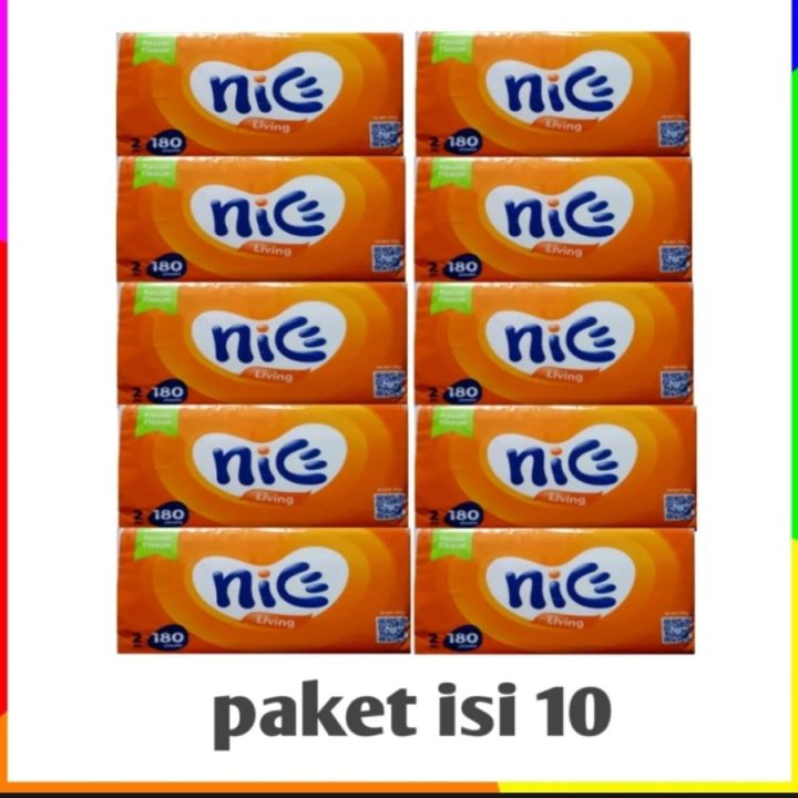 Tisu Nice 180 Sheets - 2Ply [Isi 10 Pack] | Lazada Indonesia