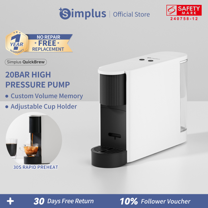 Simplus Coffee Maker Espresso Capsule Coffee Machine 20Bar Extraction ...