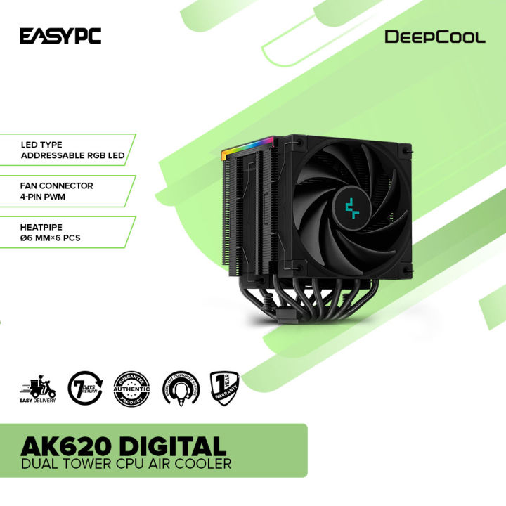 EasyPC | Deepcool AK620 Digital dual tower CPU Air Cooler Black or ...