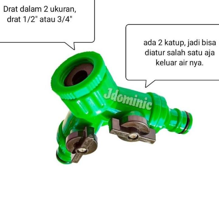 Cabang Keran Jadi 2 Quick Release Katup Katub Model Y On Off Kran Air ...