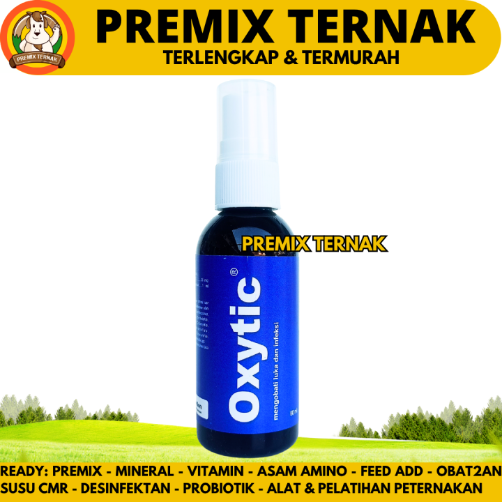 OXYTIC SPRAY 60 ml - Obat Semprot Luka & Infeksi Kulit Hewan Ayam Sapi ...