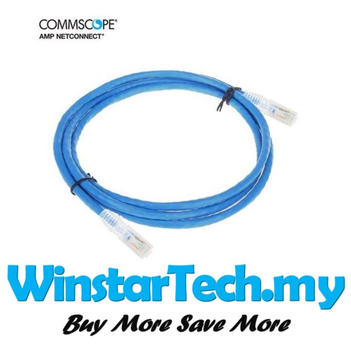 Commscope AMP® Genuine UTP Lan Cable Assembly Rj45 Cat6 Cat 6 Blue 1/1 ...
