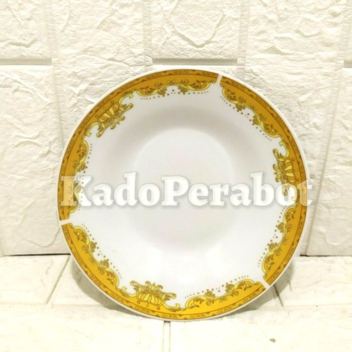 Piring Keramik Emas 8 Morito - Piring Emas Klasik Khusus Gojek Grab ...