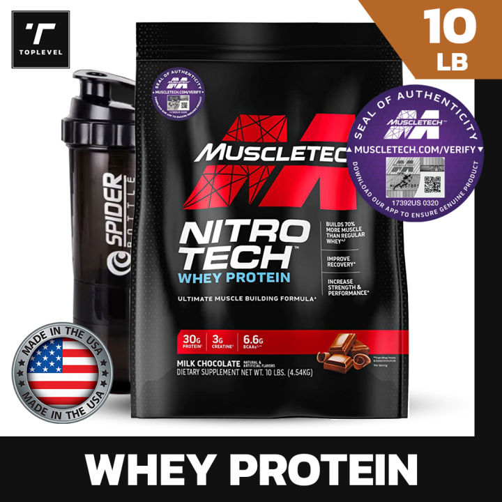MUSCLETECH NITRO-TECH Whey Isolate+ / 10 Lbs. เวย์โปรตีน เสริมสร้าง ...