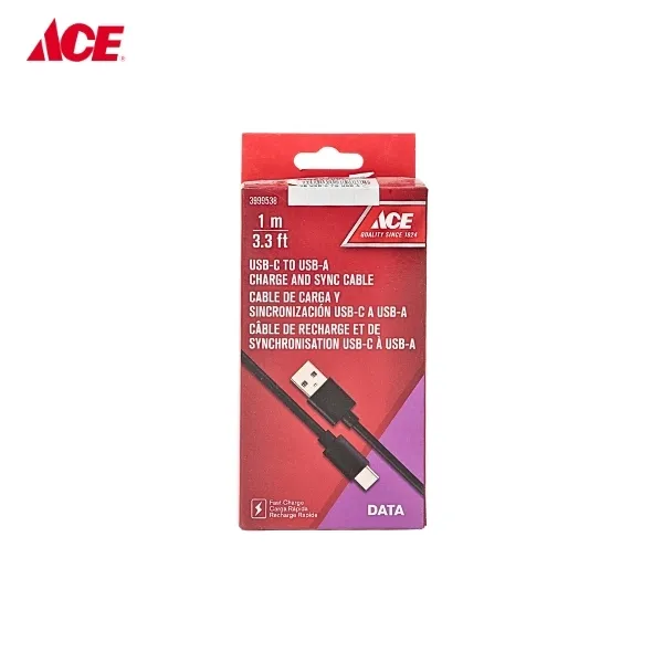 ACE 1-meter USB-C to USB-A Charge and Sync Cable | Lazada PH