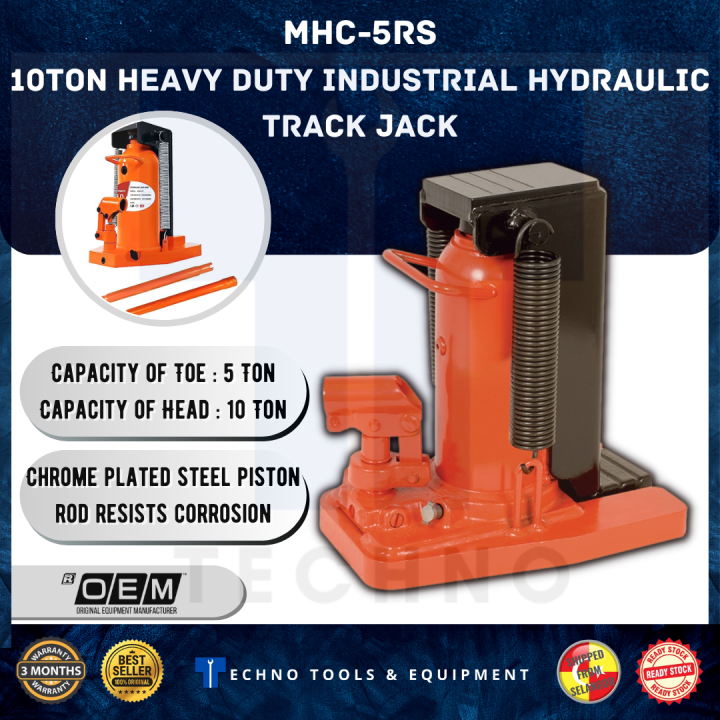 10Ton Heavy Duty Industrial Hydraulic Track Jack / Toe Jack Lift - 5 ...