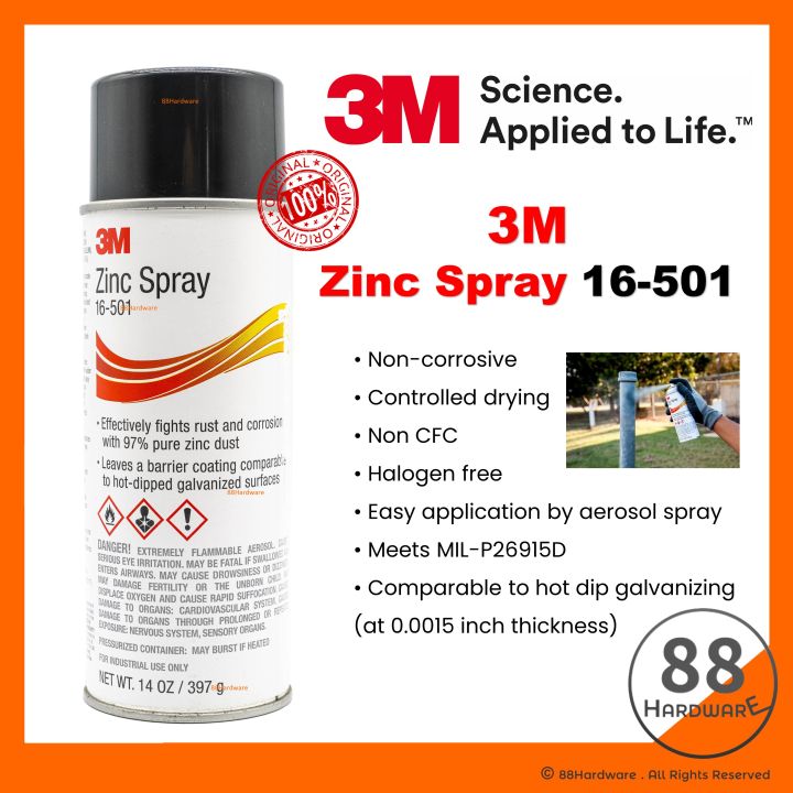 3M Zinc Spray 16-501 / Galvanized spray / 3M Zinc Spray 16501 | Lazada