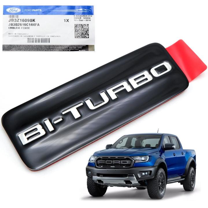 โลโก้ ติดแก้ม ข้างประตู BI-TURBO ของแท้ ชุด 2 ชิ้น Lh+Rh สีดำ สำหรับ ...