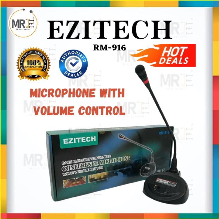 EZITECH RM-916 / RM916 CONDENSER GOOSENECK MICROPHONE WITH VOLUME CONTROL | Lazada