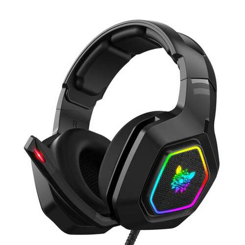 Onikuma B100 Wearable Wired Gaming Headset with Flexible Mic LED Lights ...