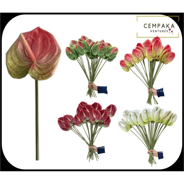 Artificial Anthurium Flower Flamingo Flowers for Office Home Garden ...