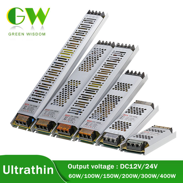 Ultra Thin Power Supply Led Driver DC12V DC24V 60W 100W 150W 200W 300W 400W Lighting ...