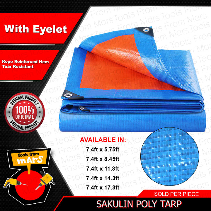 SAKULIN with Eyelets Tolda Tarpaulin Sako Trapal Sack Lona Trapal Blue ...