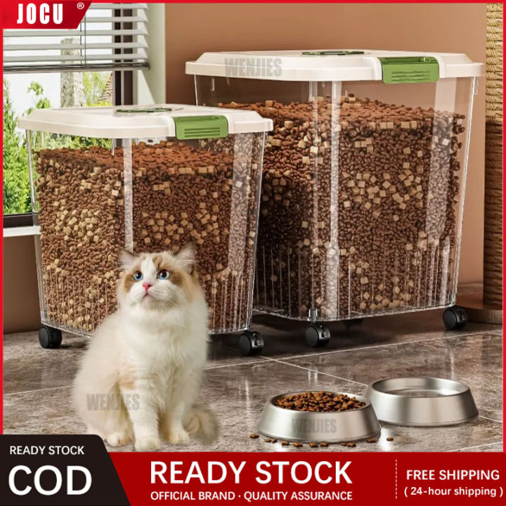 【Movable】25Kg Pet Food Air Tight Storage Container Dog Food Container ...